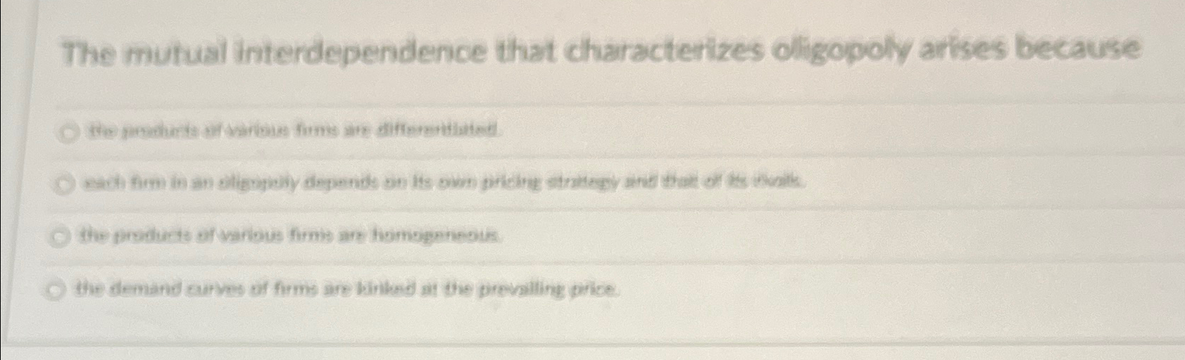 Solved The mutusl interdependence that characterizes | Chegg.com