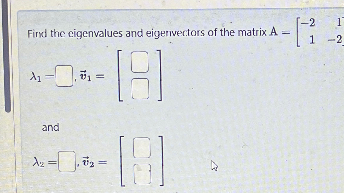 Solved Find the eigenvalues and eigenvectors of the matrix | Chegg.com