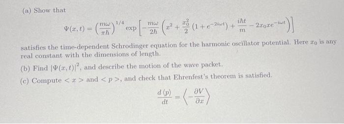 Solved (a) Show that | Chegg.com