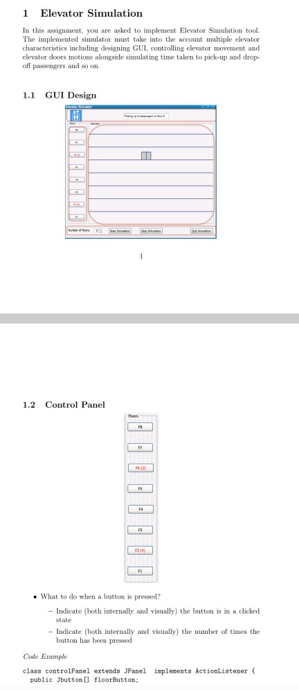 1 Elevator Simulation In this assignment, you are | Chegg.com