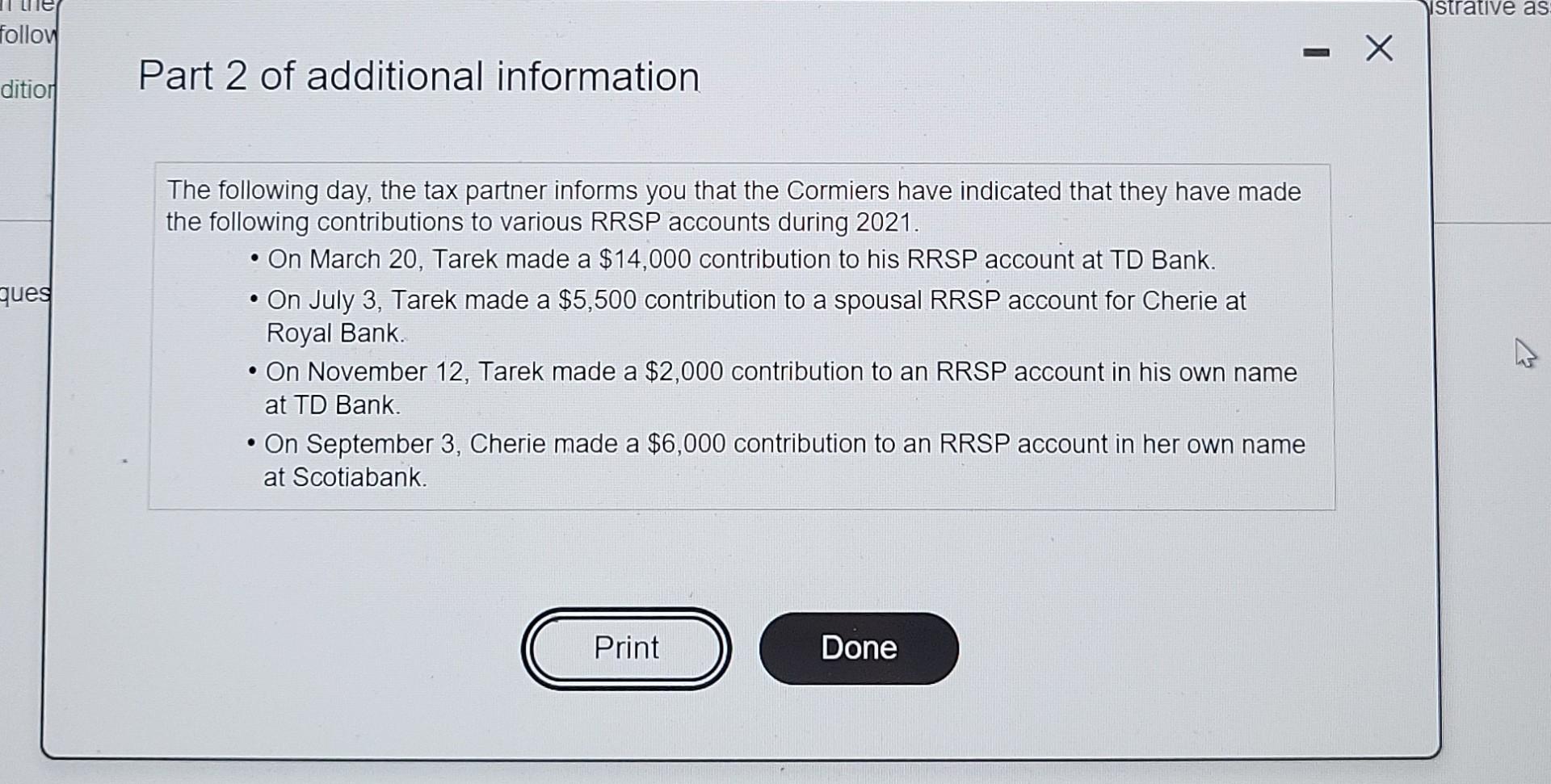 X Part 1 of additional information anting fire Cormie | Chegg.com