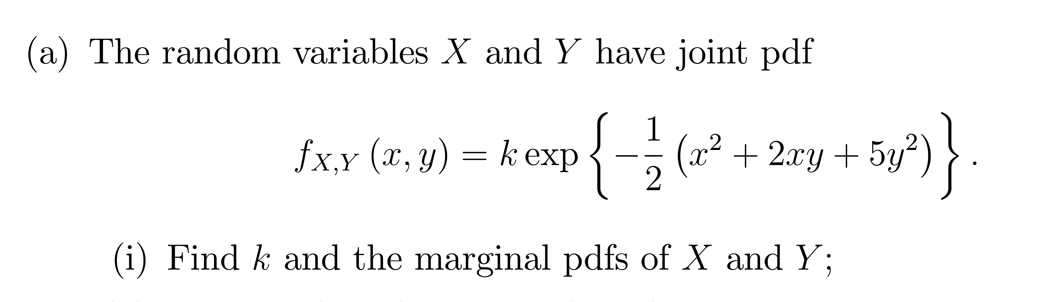 Solved A ﻿the Random Variables X ﻿and Y ﻿have Joint 