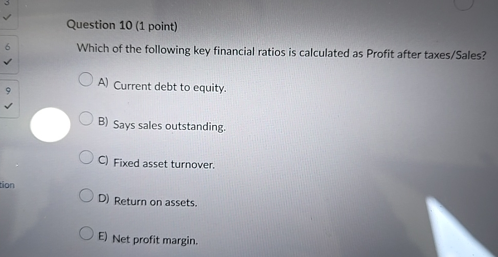 Solved Question 10 (1 ﻿point)Which of the following key | Chegg.com