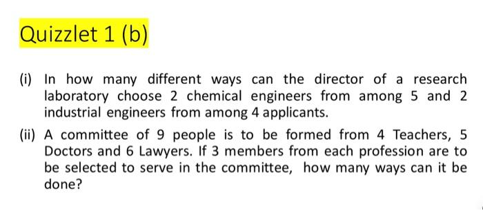 Solved Permutations vs. Combinations - Order matters - Key | Chegg.com