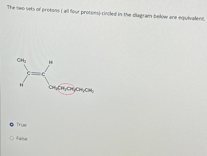 Solved The two sets of protons ( all four protons) circled | Chegg.com