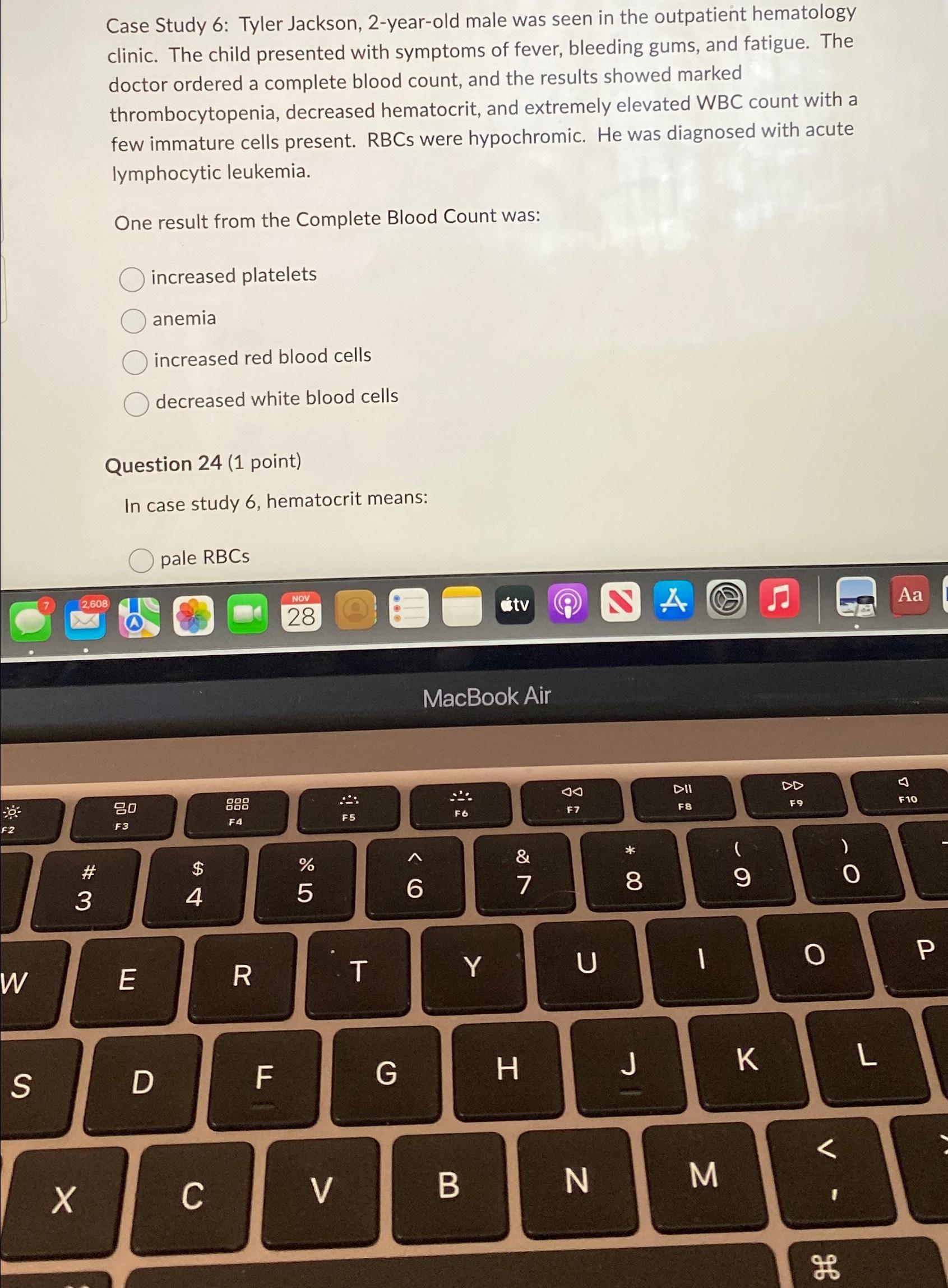 Solved Case Study 6: Tyler Jackson, 2-year-old male was seen | Chegg.com