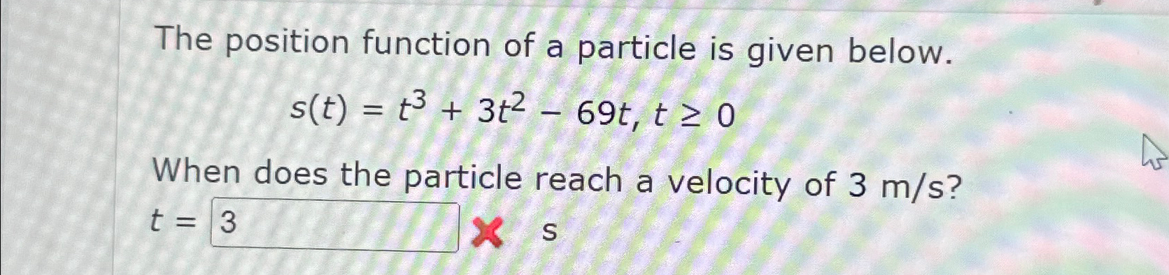 Solved The position function of a particle is given | Chegg.com