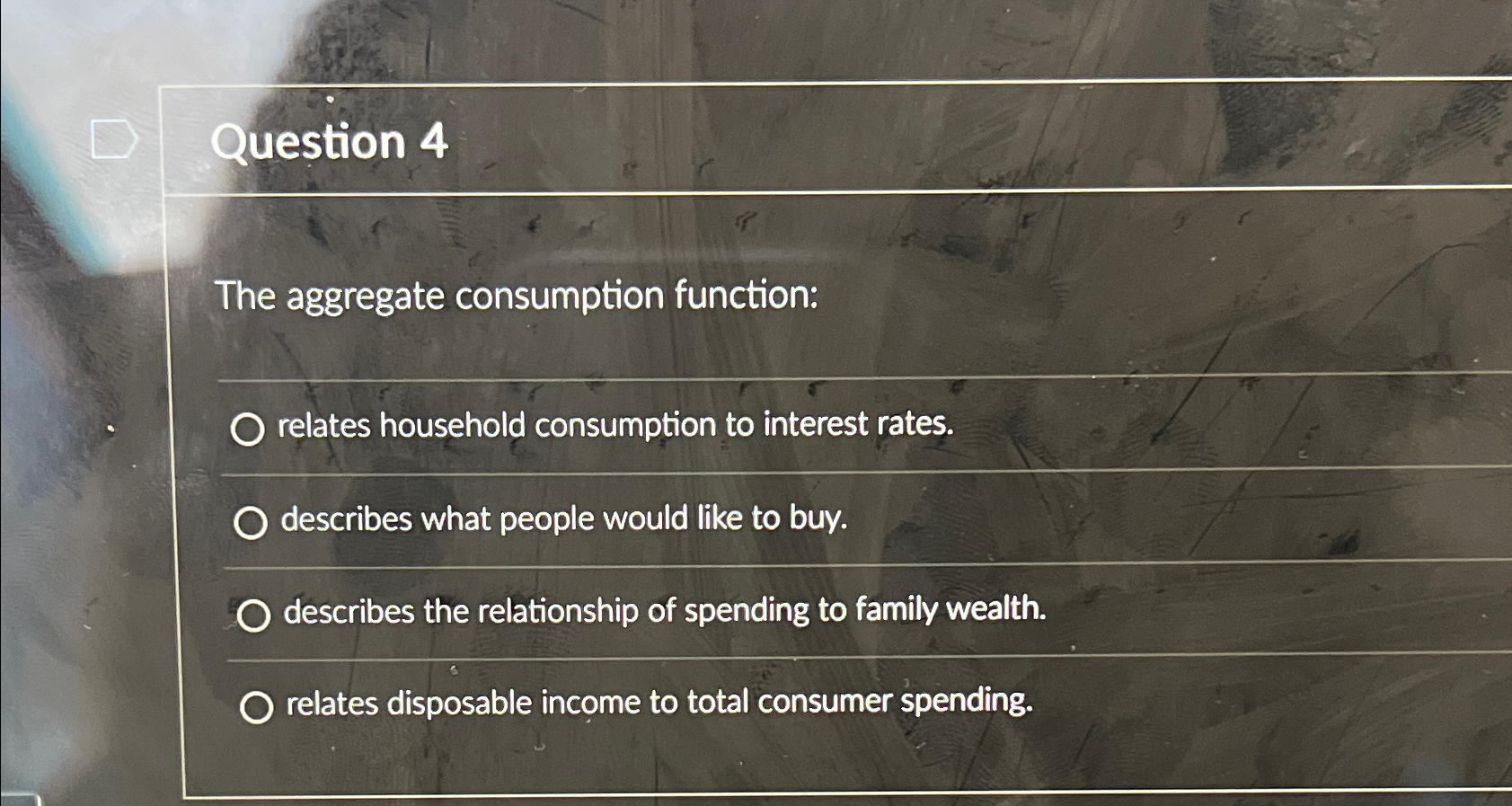 Solved Question 4the Aggregate Consumption Functionrelates 2224