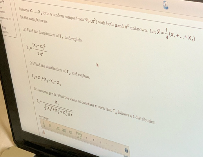 Solved on 6 Assume XX, form a random sample from Nu,om with | Chegg.com