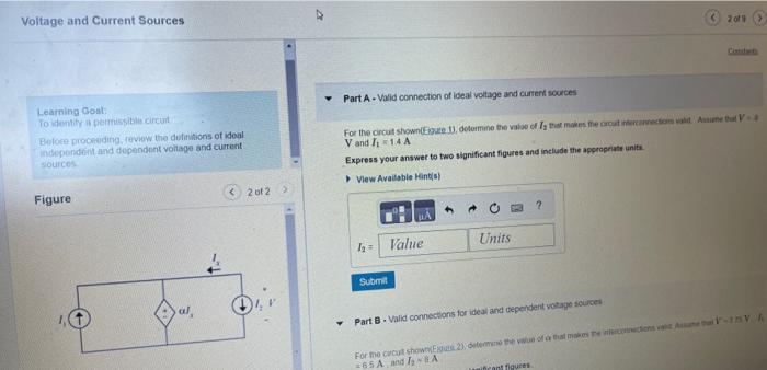 Solved Voltage and Current Sources Part A - Valid connection | Chegg.com