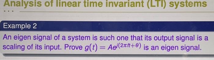 Solved Analysis Of Linear Time Invariant Lti Systems