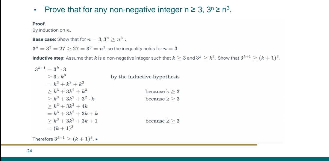 Solved explain pleaseProve that for any non-negative integer | Chegg.com
