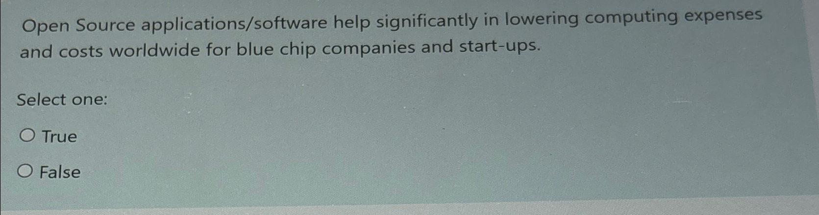 Solved Open Source applications/software help significantly | Chegg.com