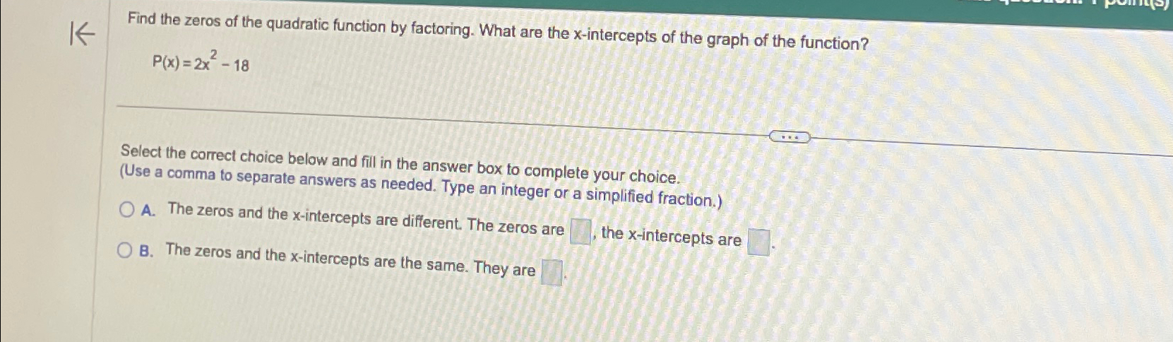 Solved Find the zeros of the quadratic function by | Chegg.com