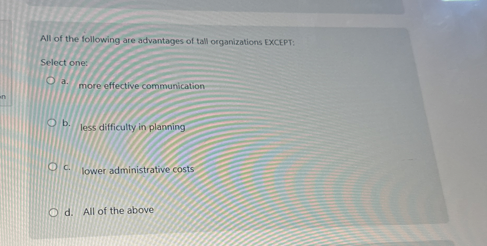 All of the following are advantages of tall | Chegg.com