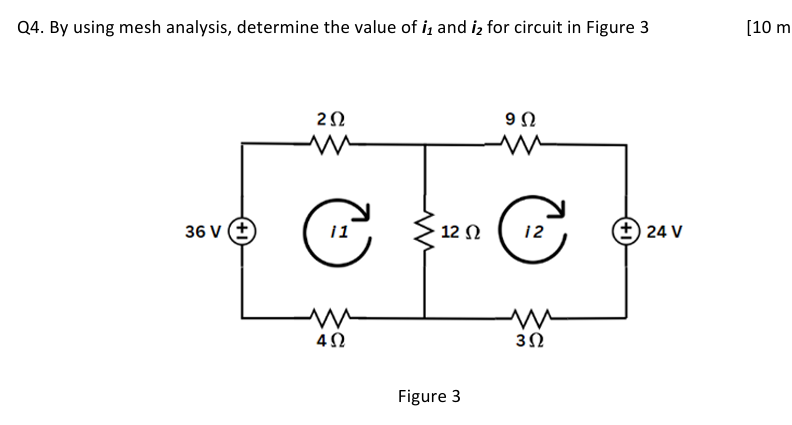 Solved Q4. By ﻿using mesh analysis, determine the value | Chegg.com