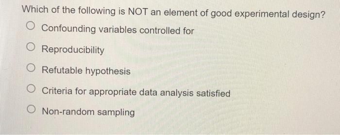 Solved Which of the following is NOT an element of good | Chegg.com