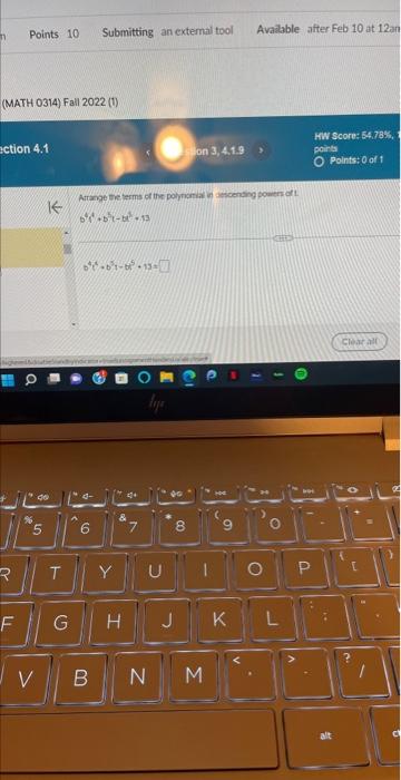 Solved 6+c4+b5−a2+13 (b4y4+b5t−b9+13= | Chegg.com