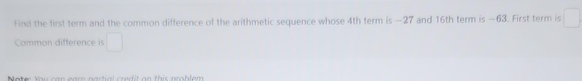Solved Find the first term and the common difference of the | Chegg.com