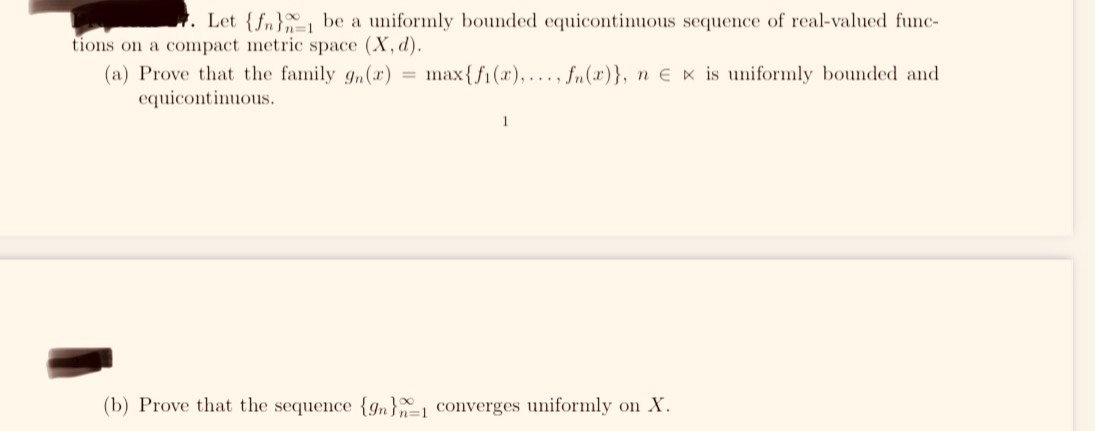 Solved . ﻿Let {fn}n=1∞ ﻿be a uniformly bounded | Chegg.com