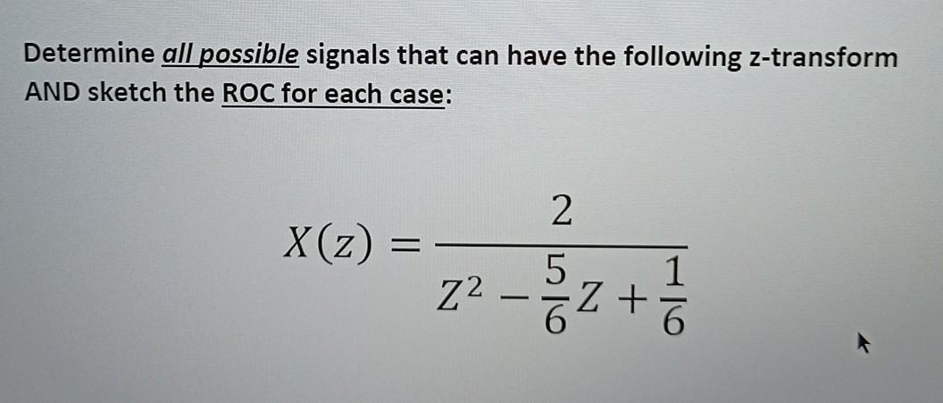 Solved Determine all possible signals that can have the | Chegg.com