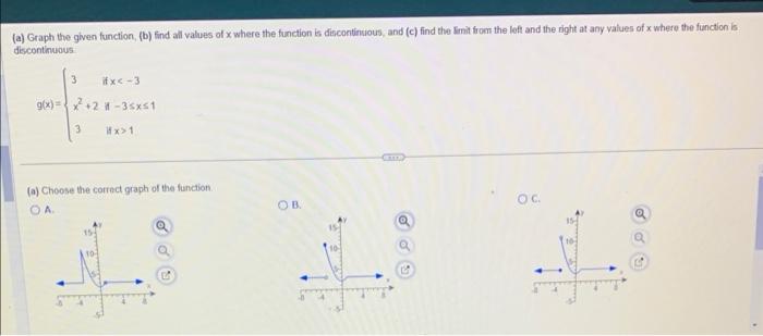 Solved )) Graph the given function, (b) find all values of x | Chegg.com