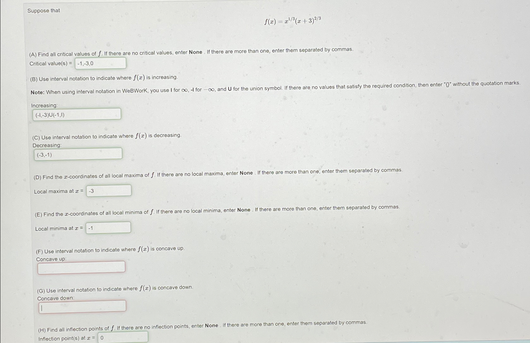 Solved Suppose thatf(x)=x13(x+3)23(A) ﻿Find all critical | Chegg.com