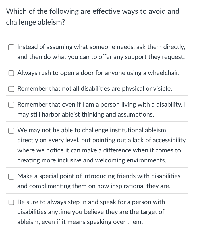 Solved Which of the following are effective ways to avoid | Chegg.com