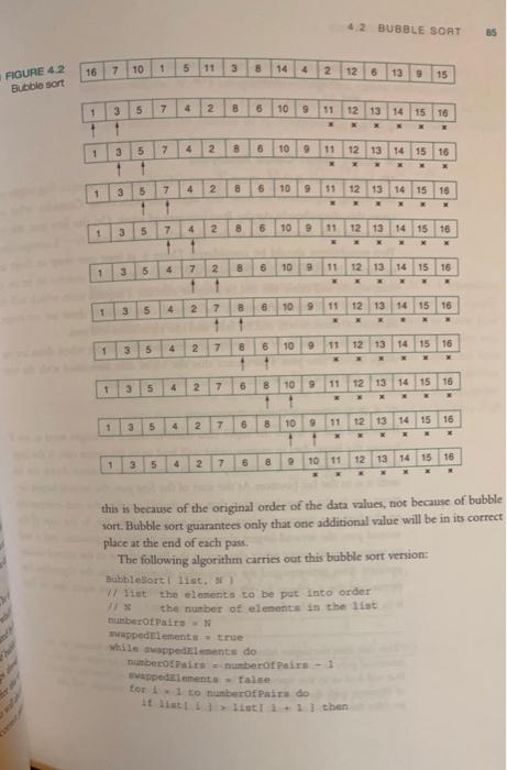 Solved A different version of bubble sort notes where the | Chegg.com