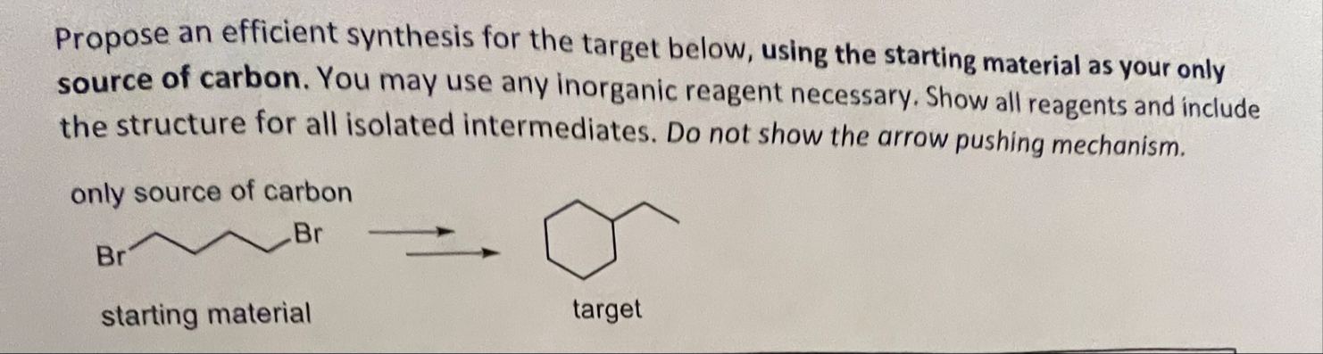 Solved Propose an efficient synthesis for the target below, | Chegg.com
