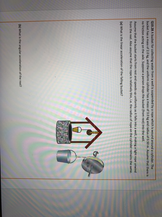 Solved Q10.28 A bucket for collecting water from a well is | Chegg.com