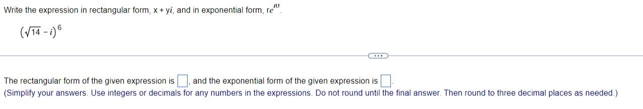 Solved Please solve using De Moivres theorem. Write the | Chegg.com