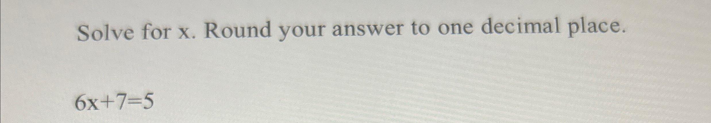 Solved Solve for x. ﻿Round your answer to one decimal | Chegg.com