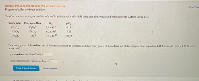Solved Tutored Practice Problem 17.26 MB Prepare a buffer by | Chegg.com