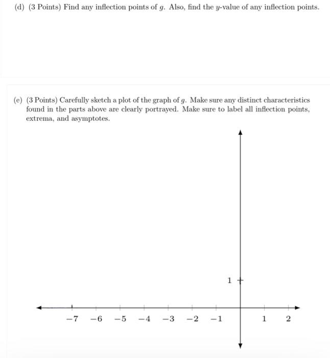 Solved 3. (15 Points) Consider the function g(x)=ex(x2+1). | Chegg.com