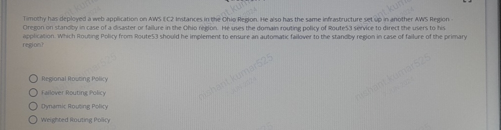 Solved Timothy has deployed a web application on AWS EC2 | Chegg.com