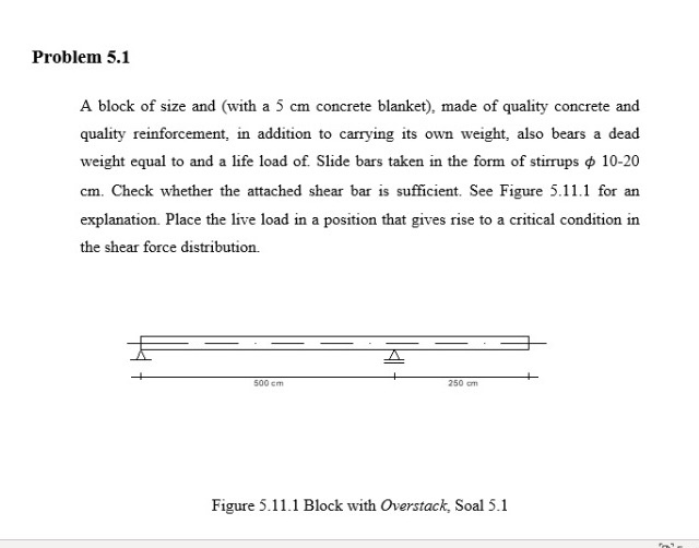 Solved Problem 5.1 A block of size and (with a 5 cm concrete | Chegg.com