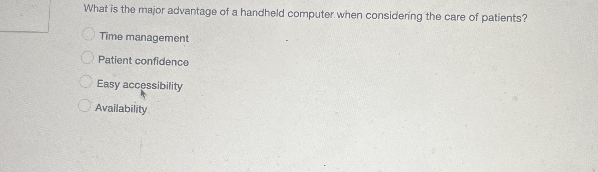 What is the major advantage of a handheld computer | Chegg.com