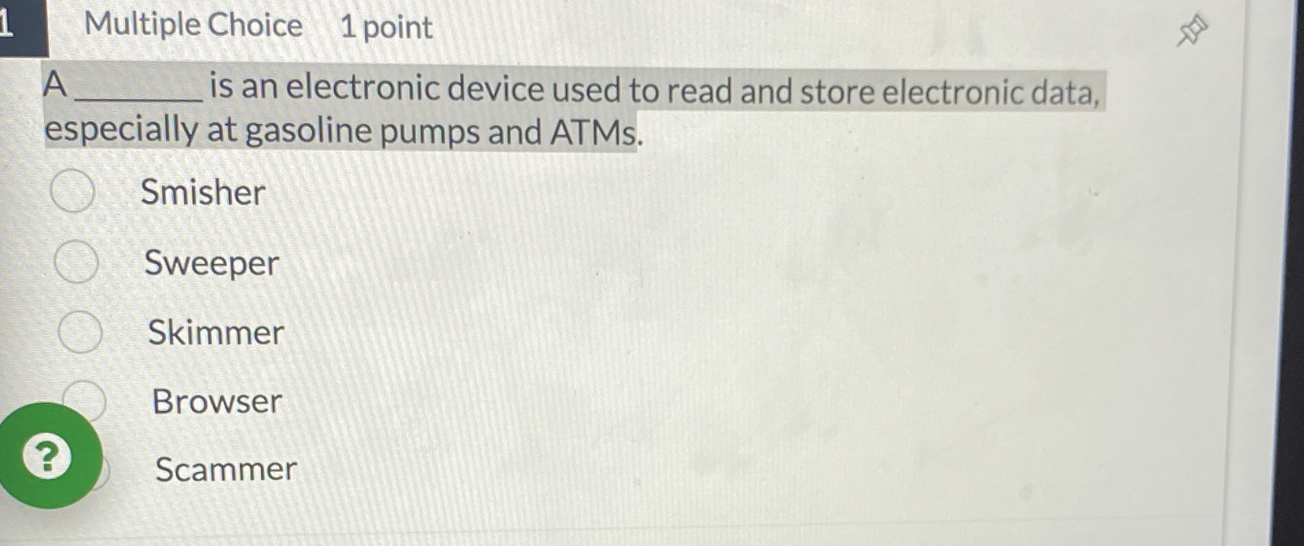 High Quality SOLUTION Multiple Choice1 ﻿pointA is an electronic device used | Chegg.com