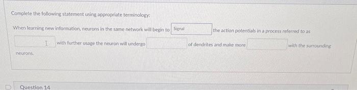 Solved Complete the following statement using appropriate | Chegg.com