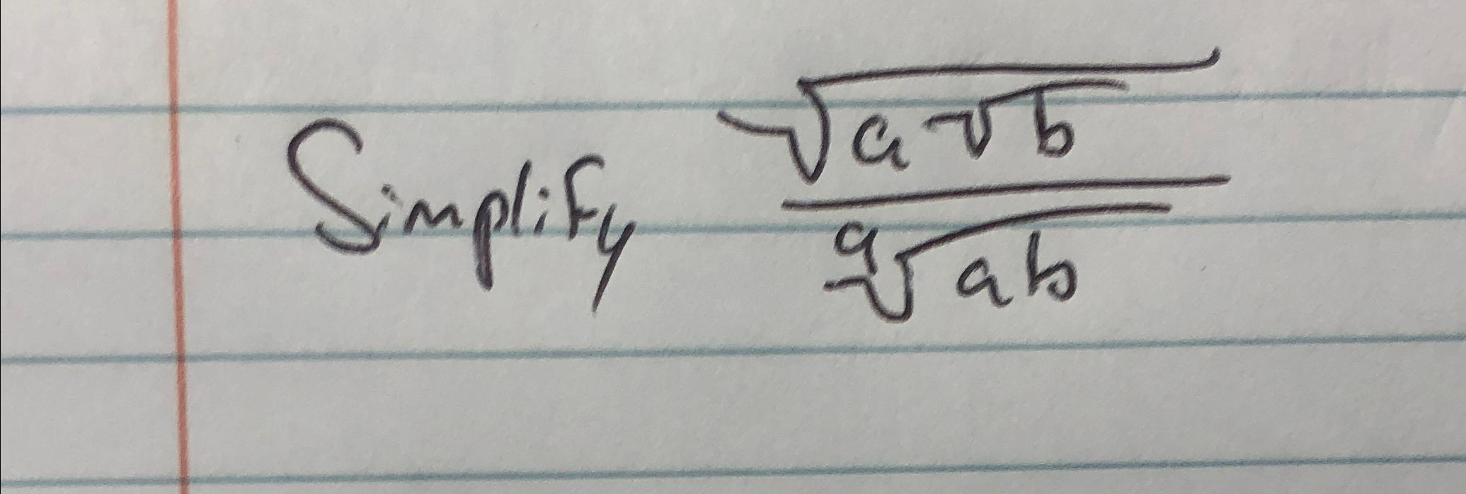 Solved Simplify ab22ab9 | Chegg.com