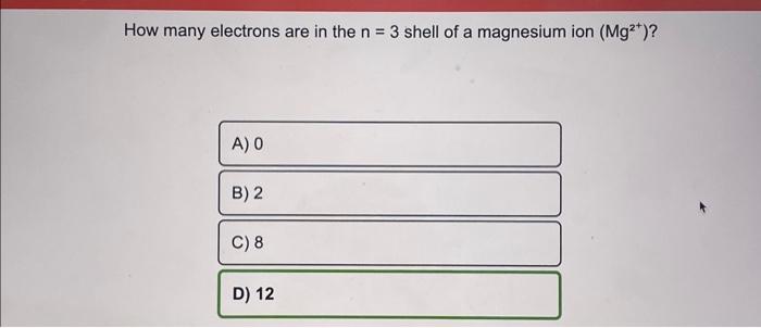 Solved How many electrons are in the n=3 shell of a | Chegg.com