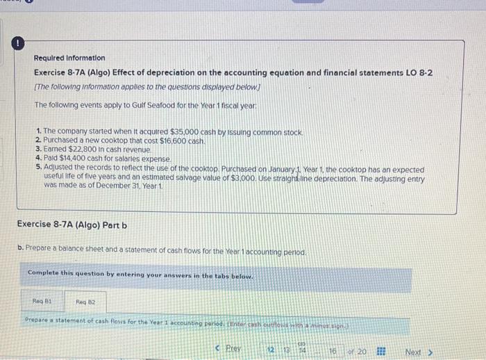 Solved Required information Exercise 8-7A (Algo) Effect of | Chegg.com