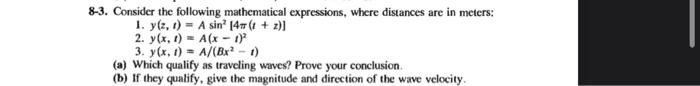 Solved 3. Consider the following mathematical expressions, | Chegg.com