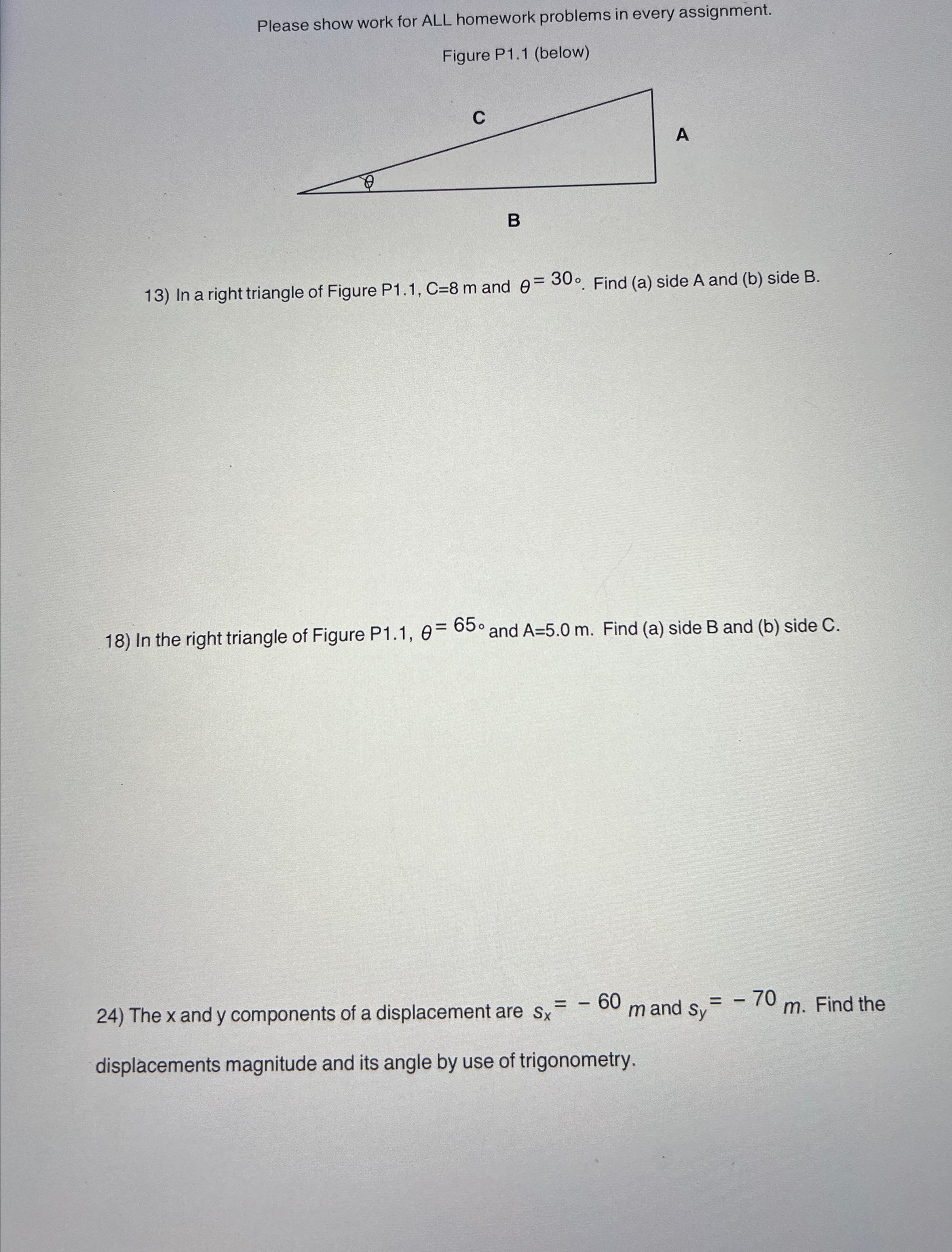 Solved Please show work for ALL homework problems in every | Chegg.com