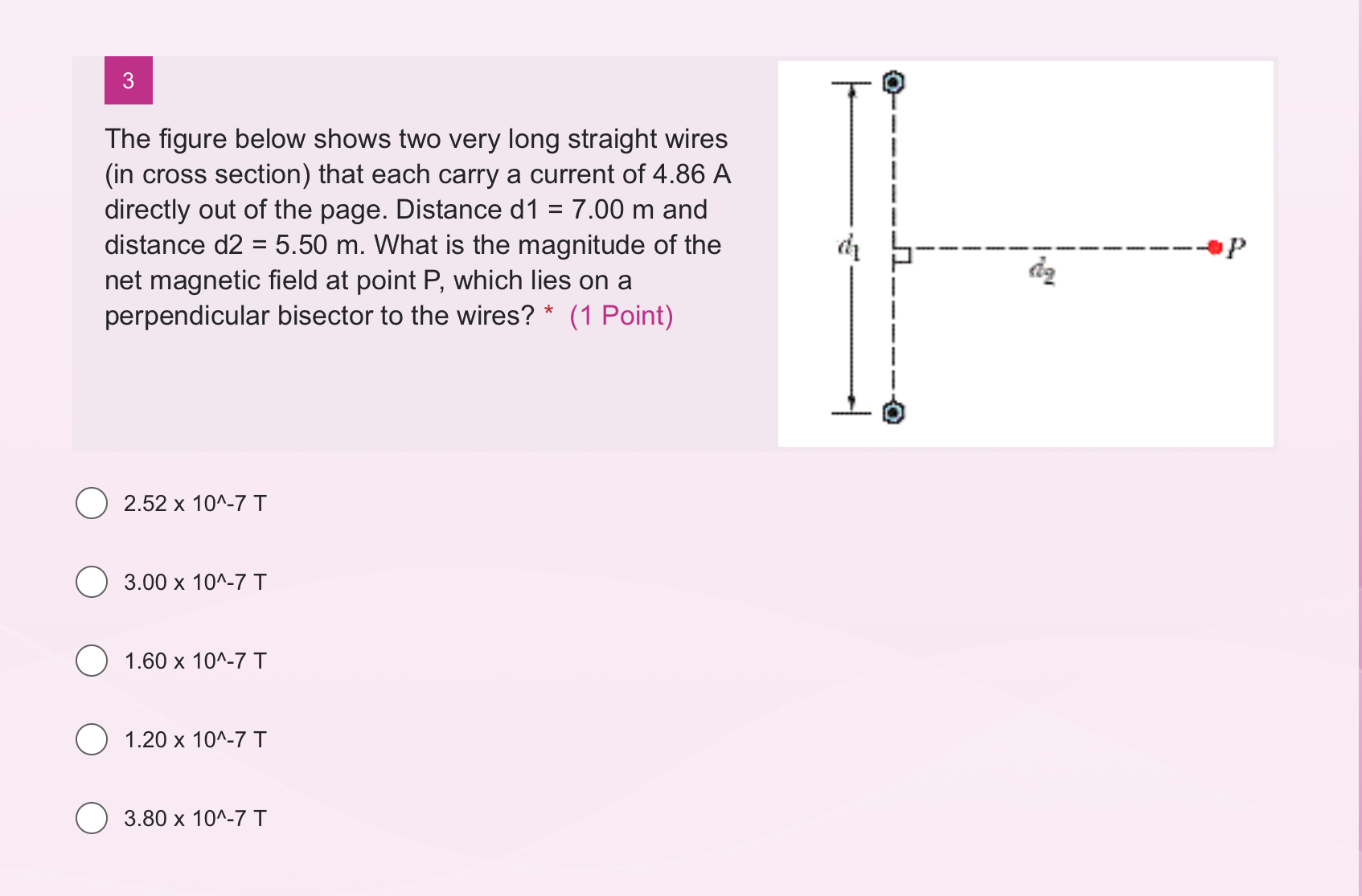 Solved 3The figure below shows two very long straight wires | Chegg.com
