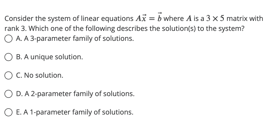 Solved Consider the system of linear equations | Chegg.com