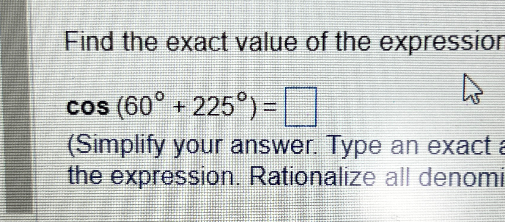 Solved Find the exact value of the | Chegg.com