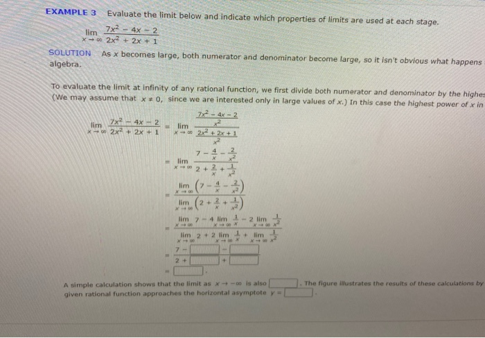 Solved EXAMPLE 3 Evaluate the limit below and indicate which | Chegg.com
