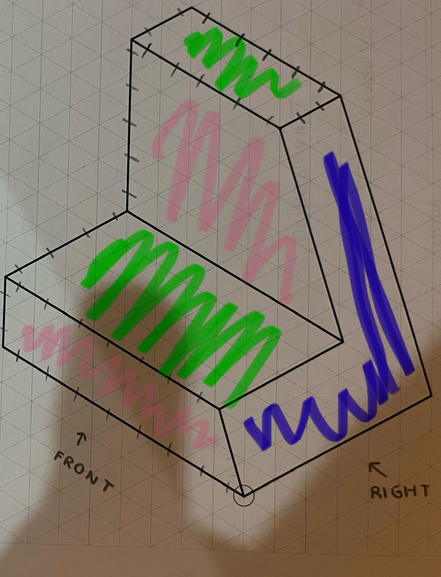 Solved An isometric view of the "L" ﻿Block is given. | Chegg.com